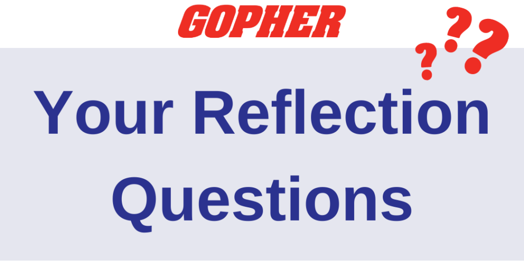 Your Reflection Questions - Gopher PE Professional Development